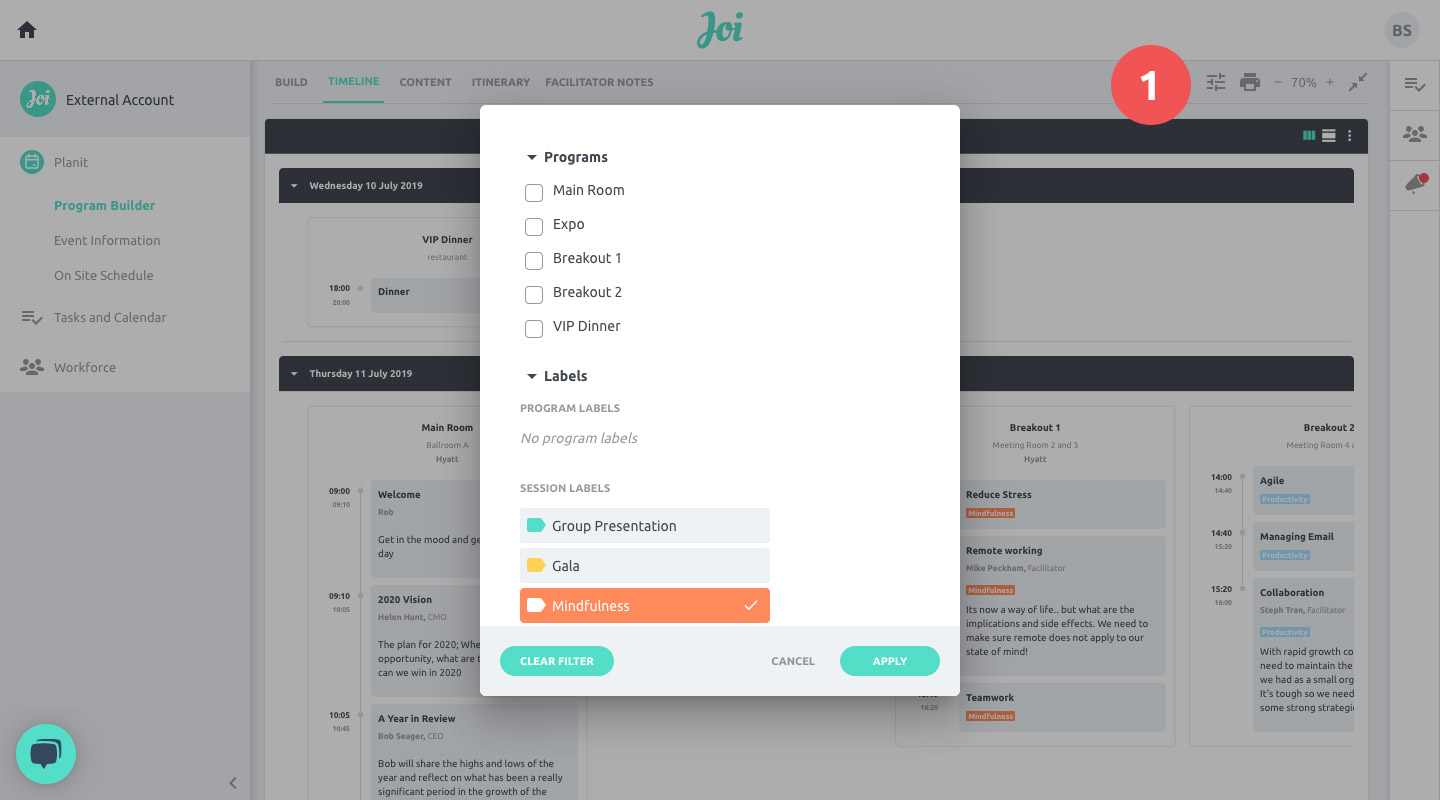 Building Programs & Schedules | Quickstart Guide • Joi